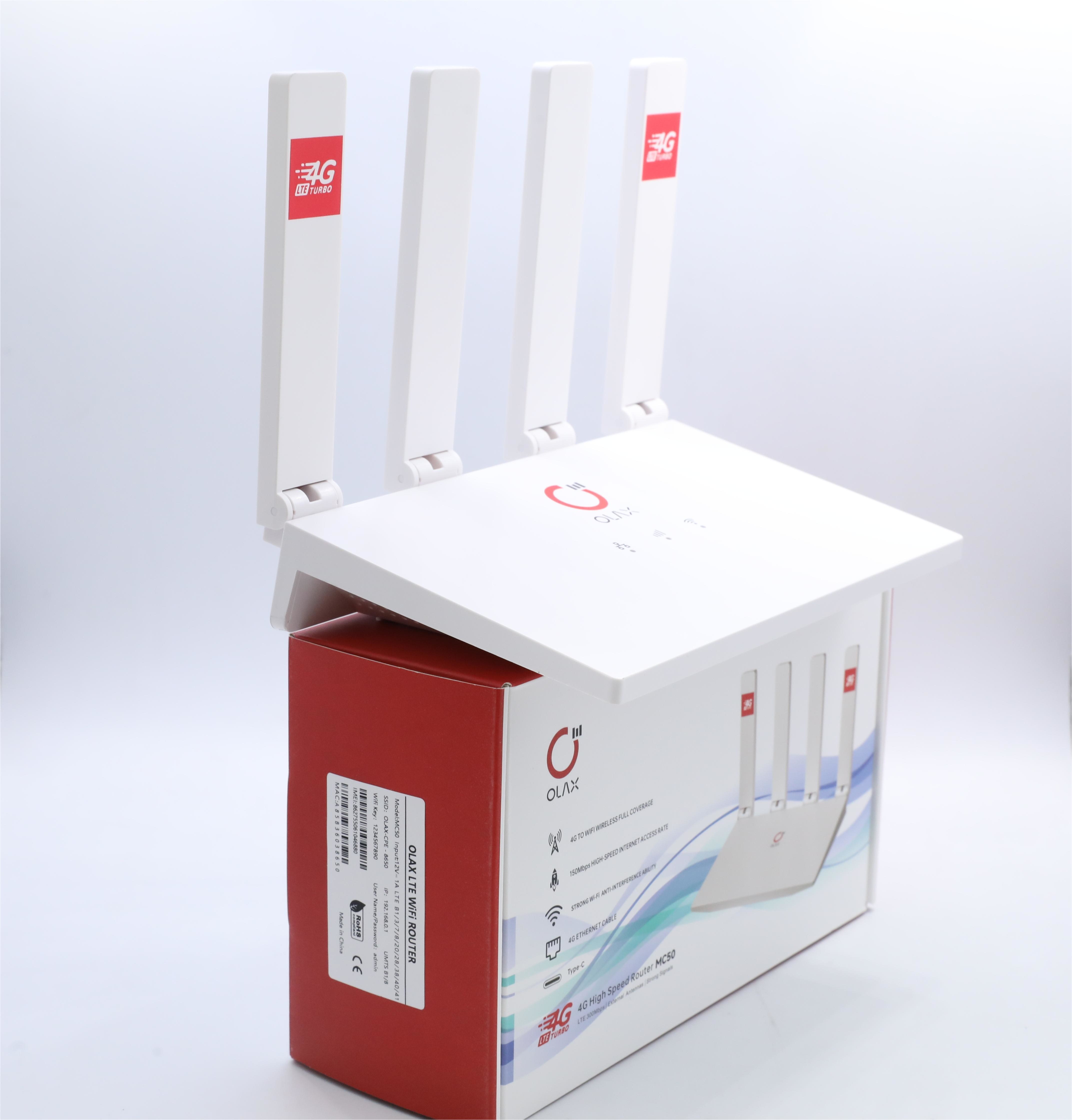 OLAX MC50 Enrutador de red inalámbrica CPE de banda doble 4G LTE de ...