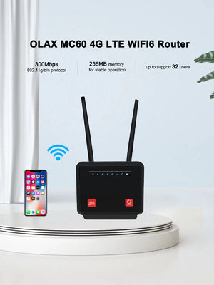OLAX MC60 CAT4 CAT6 CPE módem wi-fi 300 Mbps router móvil inalámbrico wifi 4G LTE con ranura ...